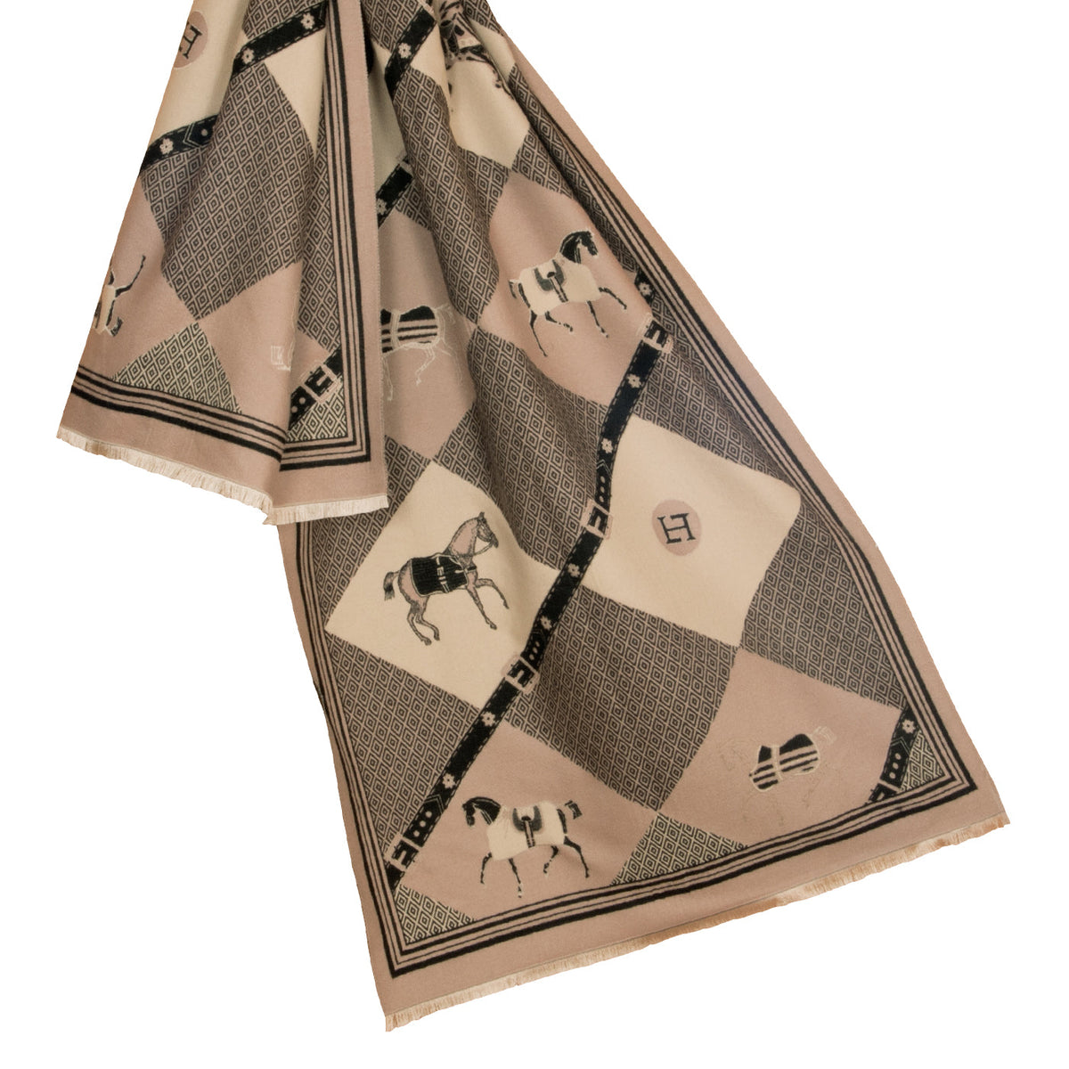 Equestrian Lexington Scarf - Black — Horse and Hound Gallery