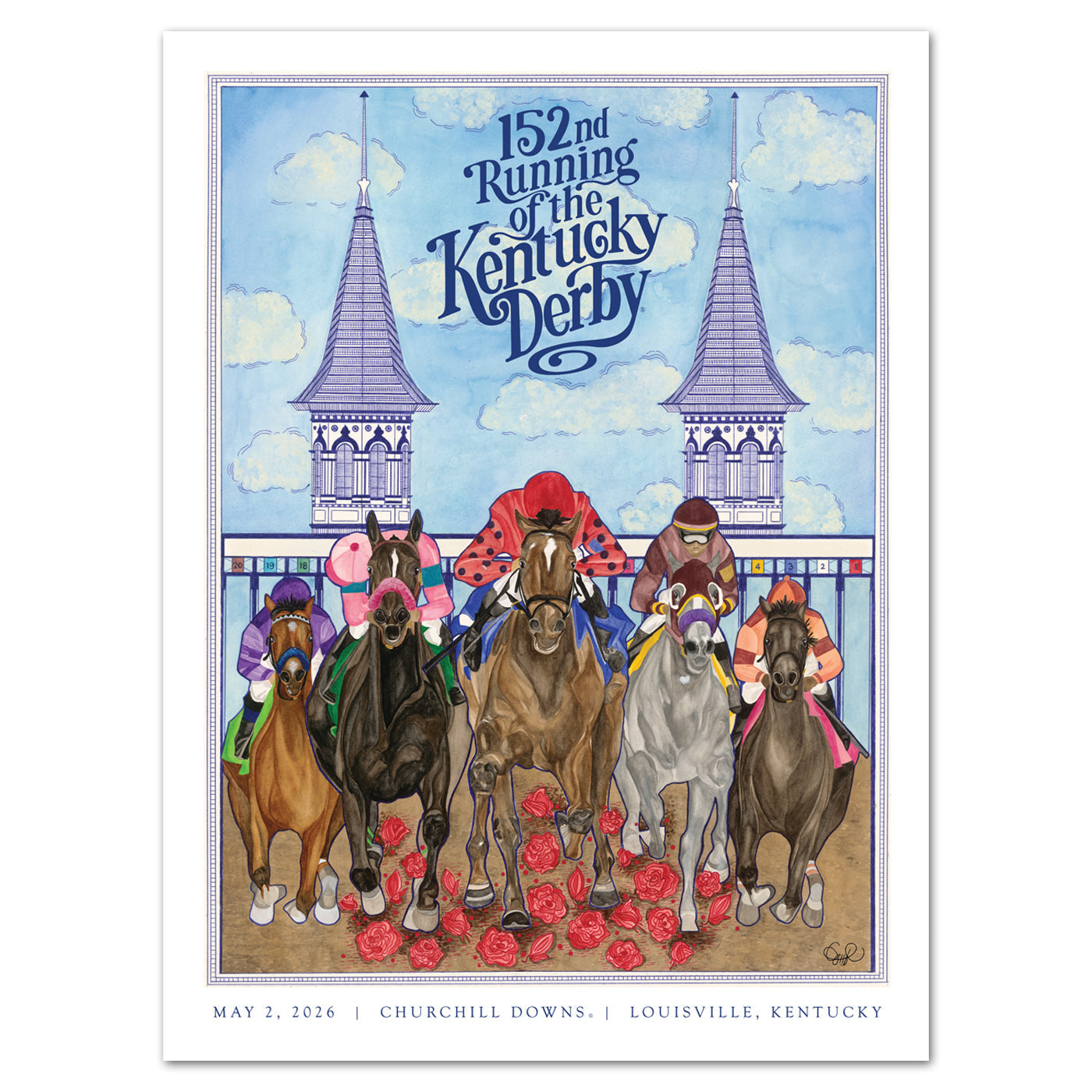 2026 Kentucky Derby Poster - 152nd Kentucky Derby Official Art — Horse ...