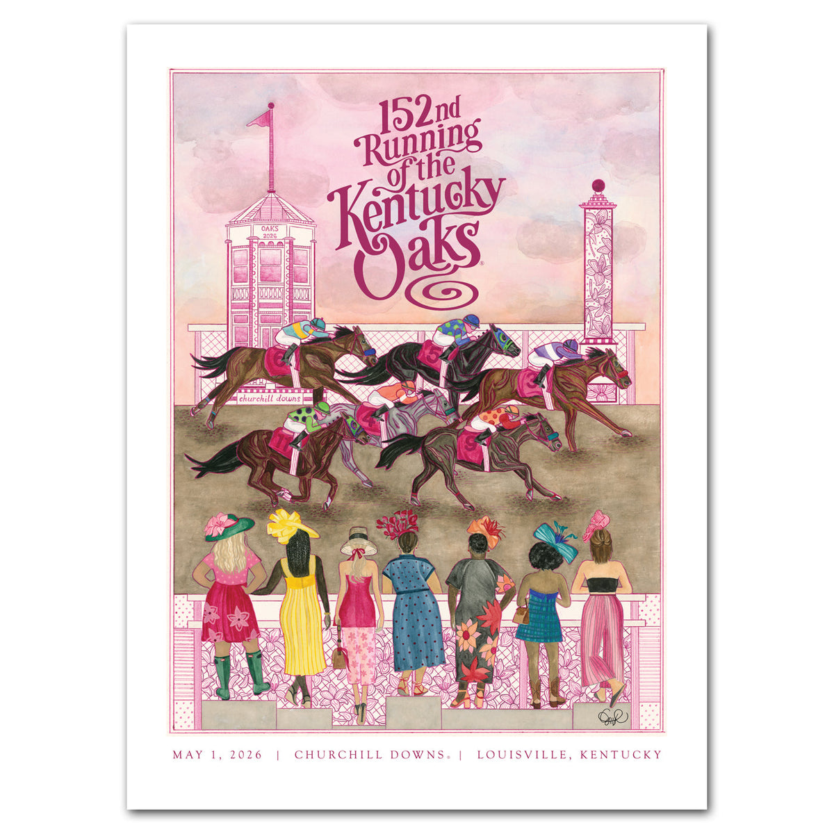 2026 Kentucky Oaks Poster - 152nd Kentucky Oaks Official Art — Horse ...