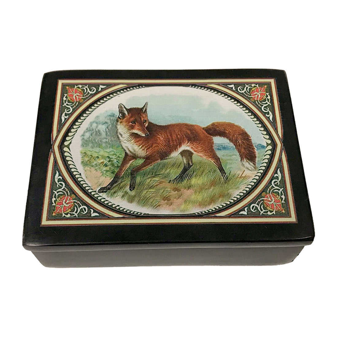 Red Fox Decorative Box - Black Soapstone — Horse and Hound Gallery