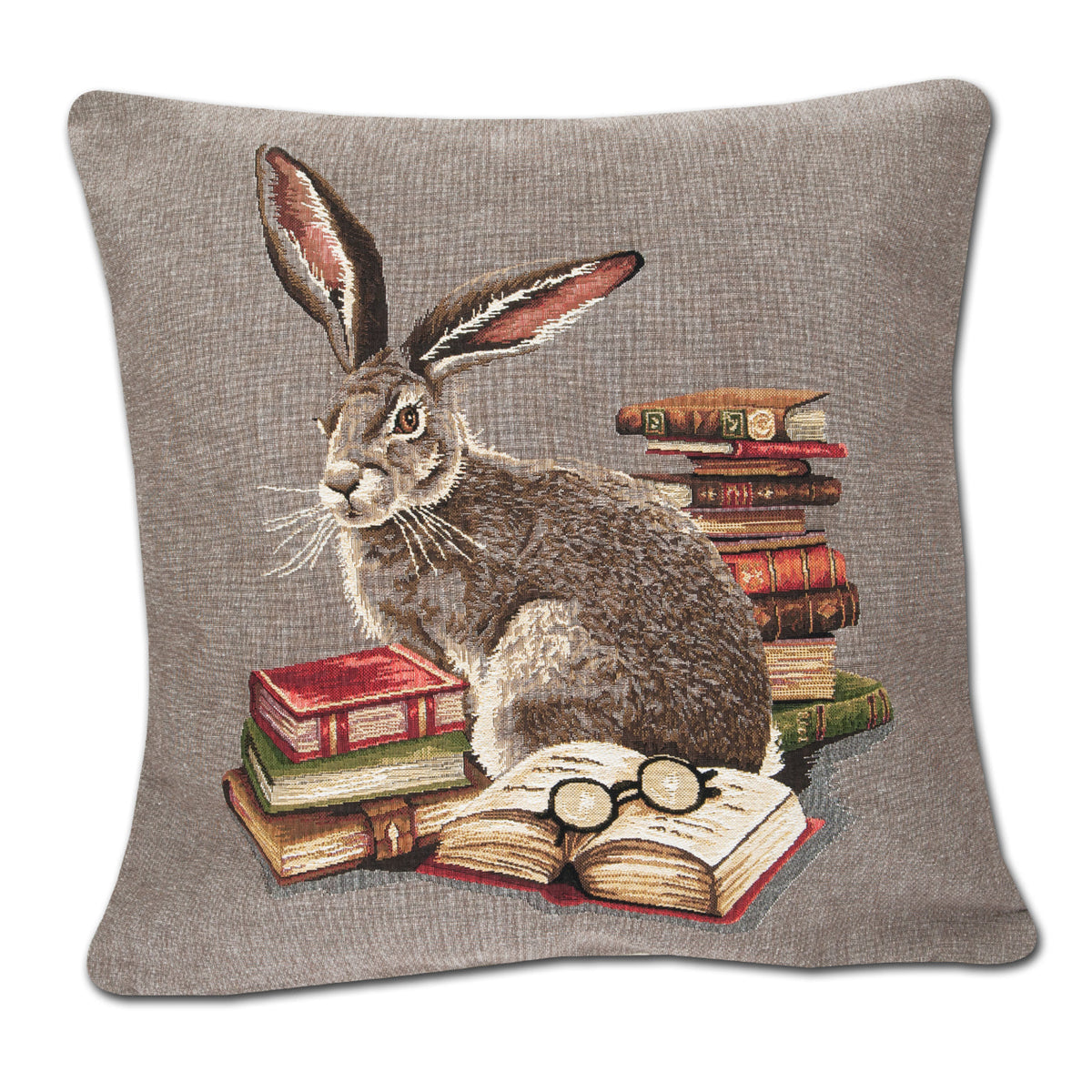 Literary Rabbit Tapestry Pillow — Horse and Hound Gallery