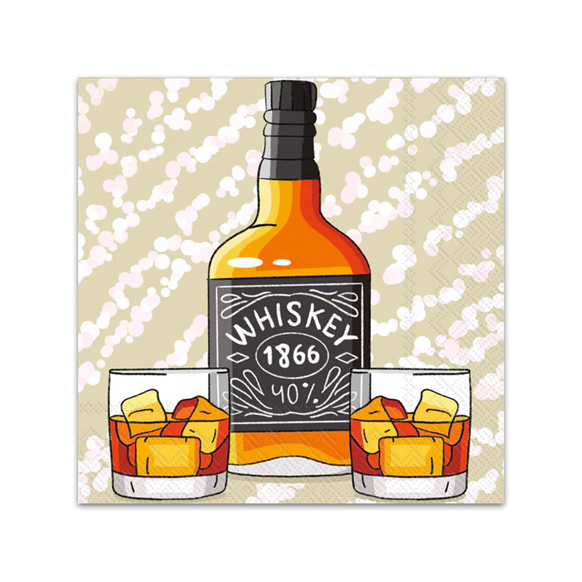 Whiskey 1866 Paper Cocktail Napkins — Horse and Hound Gallery