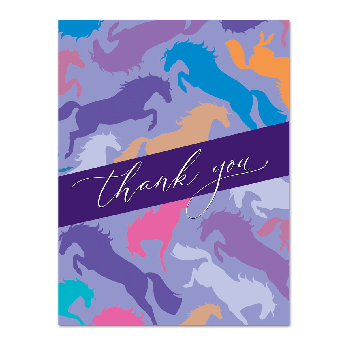 Equestrian Thank You Cards - Purple Jumpers — Horse and Hound Gallery