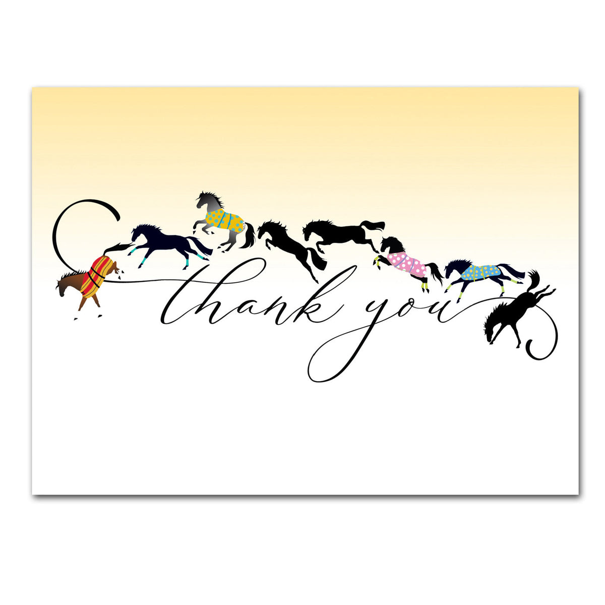 Equestrian Thank You Cards - Joyful Horses — Horse and Hound Gallery