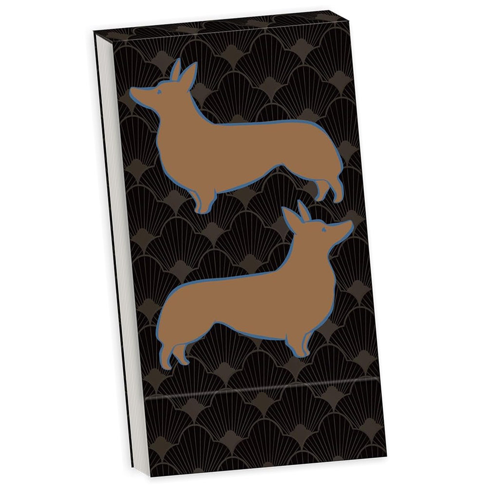 Art Deco Corgis Fold-Over Notepad — Horse and Hound Gallery