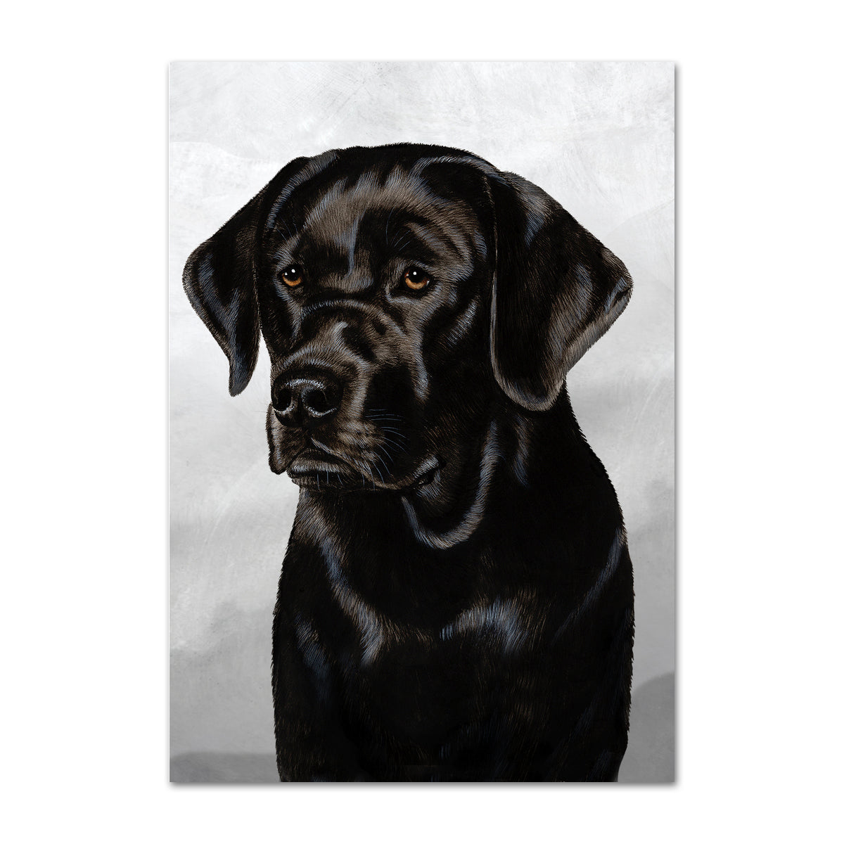 Black Labrador Retriever Dog Note Card by Tamara Burnett — Horse and ...