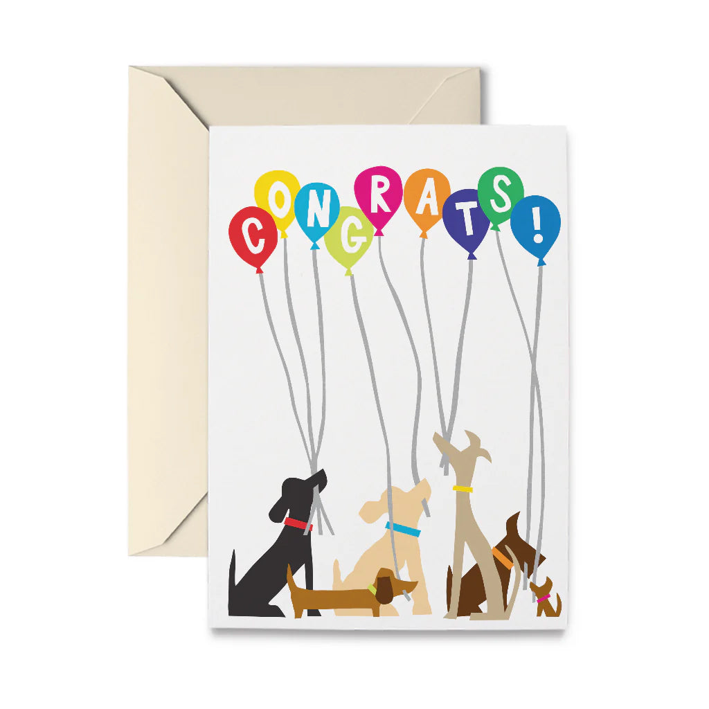 Doggie Congrats Greeting Card by R. Nichols — Horse and Hound Gallery