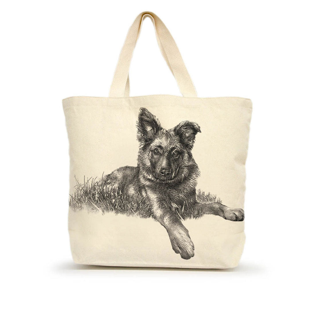 German Shepherd Large Canvas Tote by Eric & Christopher — Horse and ...