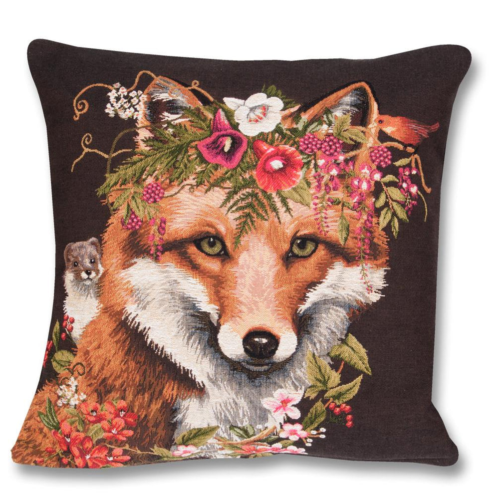 Woodland Fantasy Red Fox Tapestry Pillow — Horse and Hound Gallery