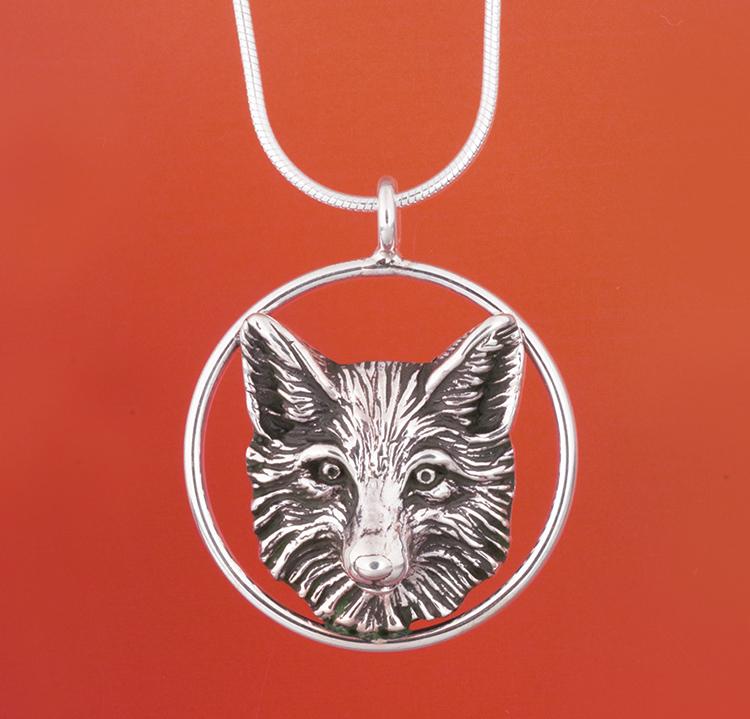 Fox Circle Sterling Silver Pendant Necklace by Jane Heart — Horse and ...