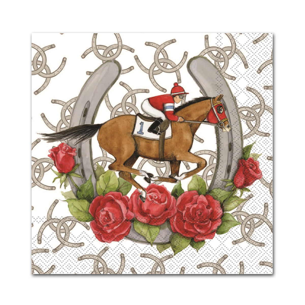 Jockeys & Juleps Horse Racing Paper Beverage Napkins — Horse and Hound ...