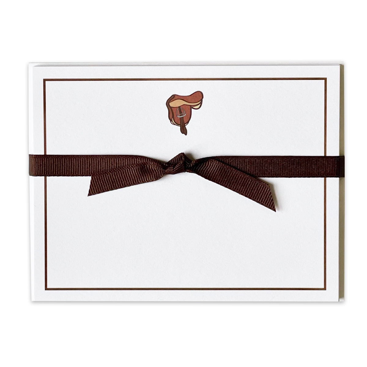 Hunt Saddle Stationery Card - Pack of 10 — Horse and Hound Gallery