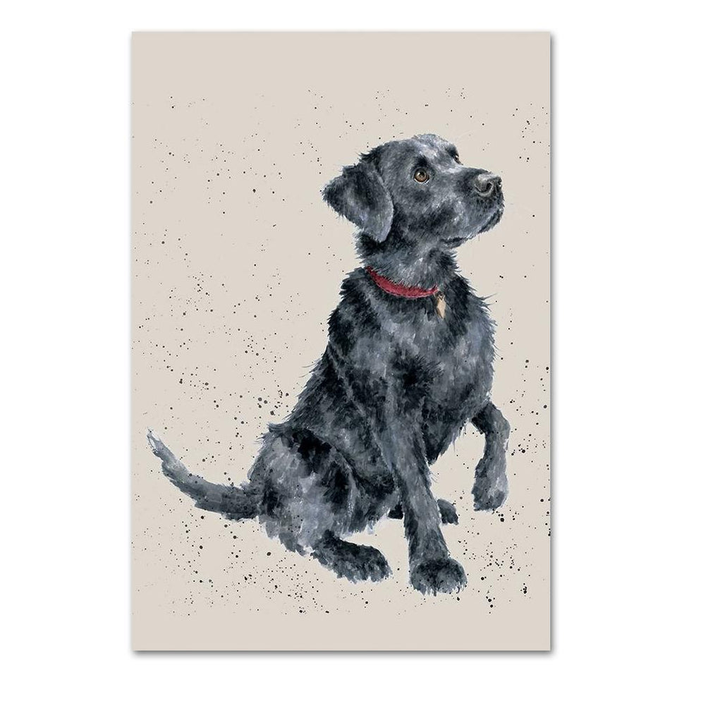 Black Labrador Note Card by Wrendale — Horse and Hound Gallery