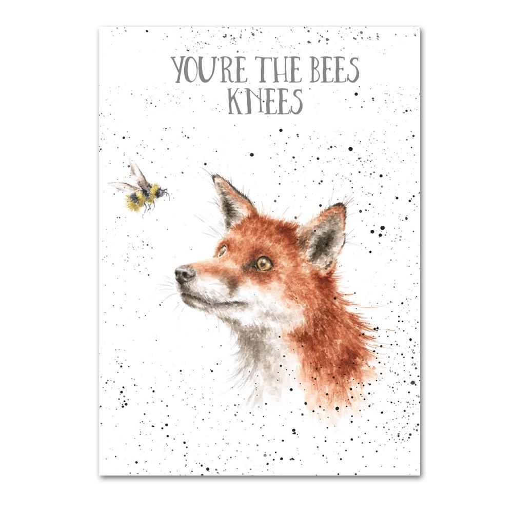 Bees Knees - Fox Greeting Card by Wrendale — Horse and Hound Gallery